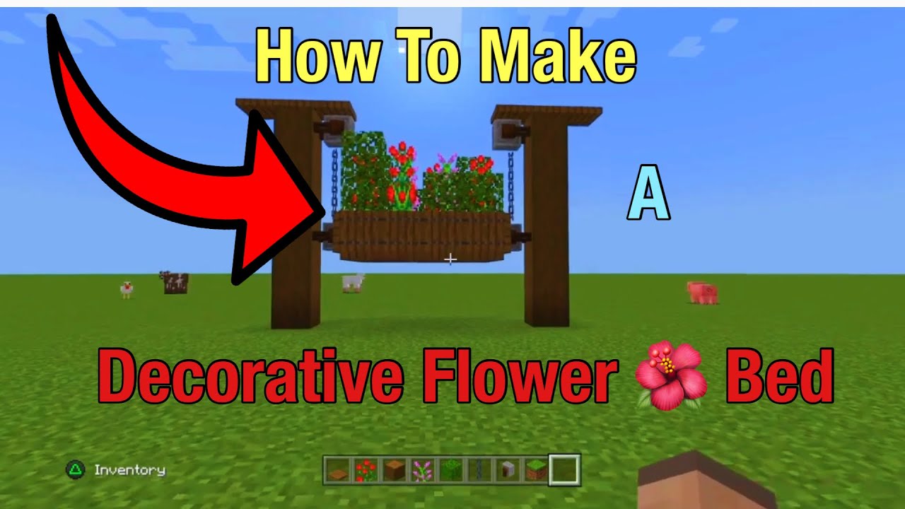 How To MAKE A Decorative Flower Bed In Minecraft! - YouTube