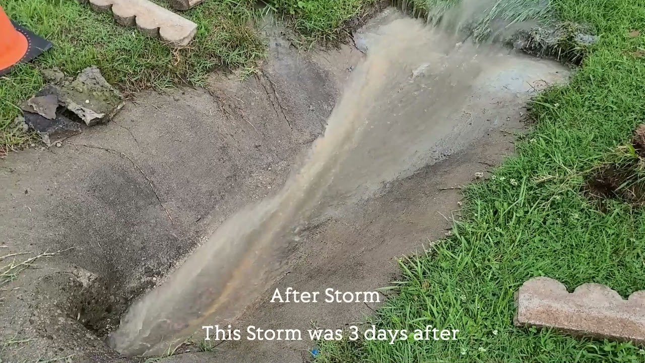 Adventures of My Concrete Drain Ditch Repair ! - YouTube