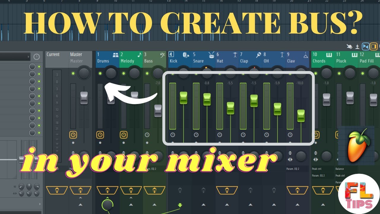 how to create bus in fl studio? - YouTube