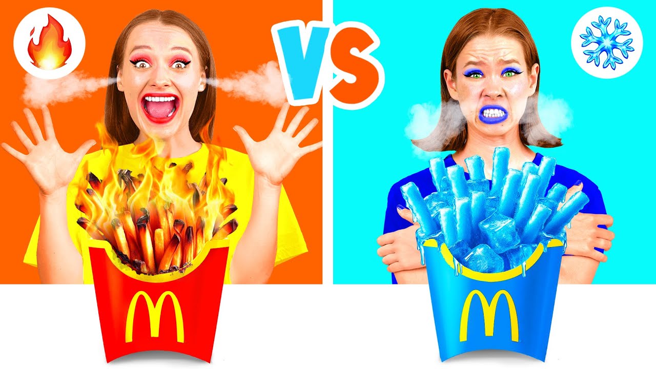 Hot vs Cold Food Challenge | Epic Food Battle by TaTaRa Challenge - YouTube