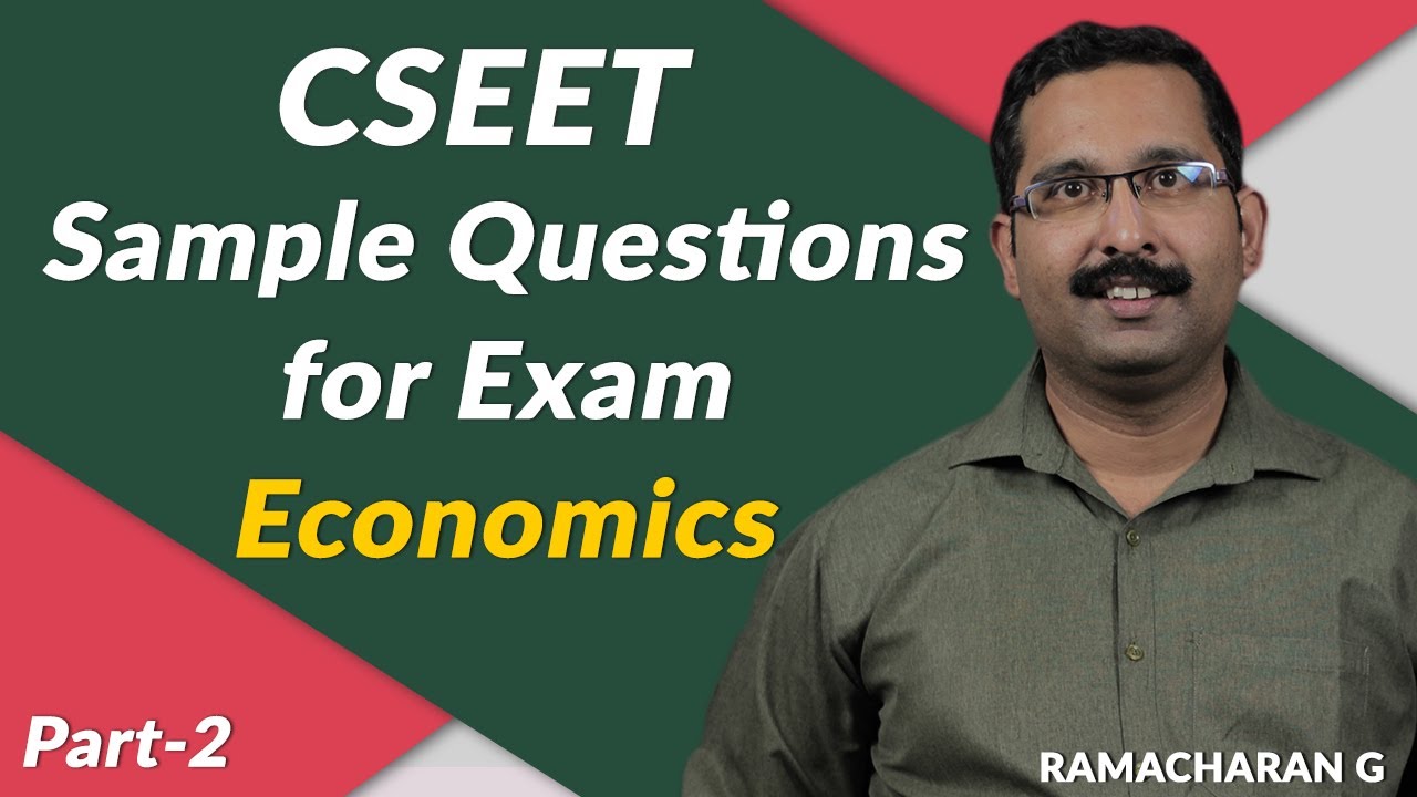 CSEET Sample Questions for Exam - Economics : Part - 02 - YouTube