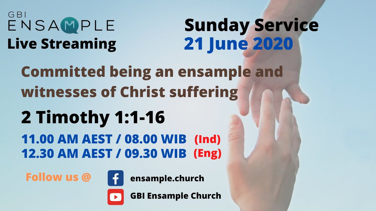 1st Sunday Service Live Streaming (Ind) - 21 June 2020 - YouTube