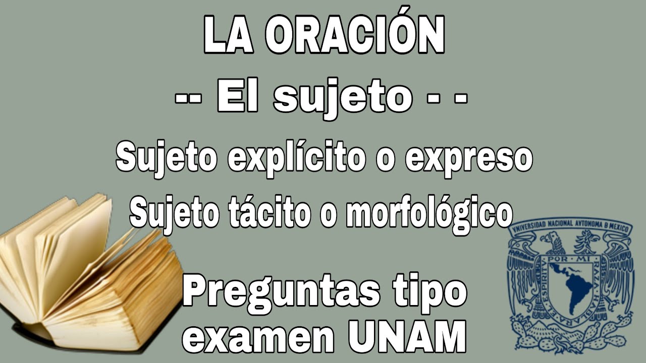 La oración - El sujeto | sujeto explícito o expreso - tácito o ...