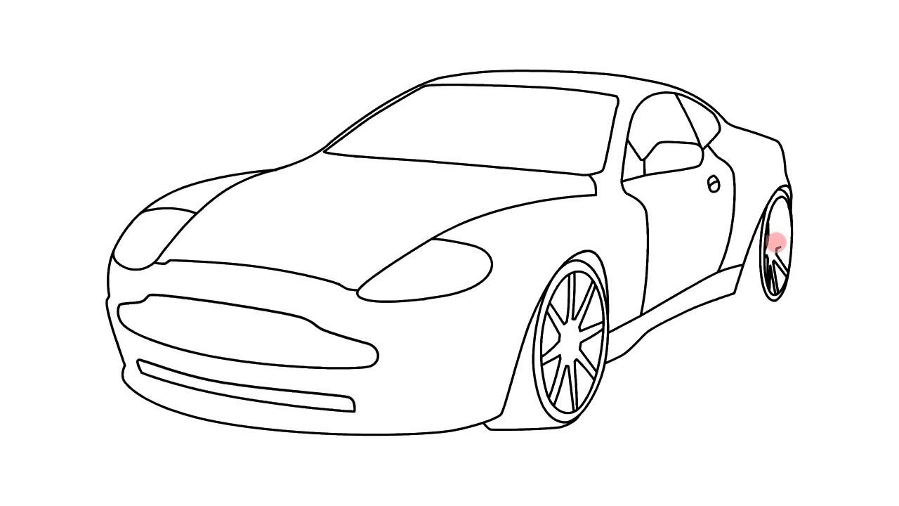 How to draw Aston Martin DB9 Fast and Furious 7 car - Как нарисовать ...