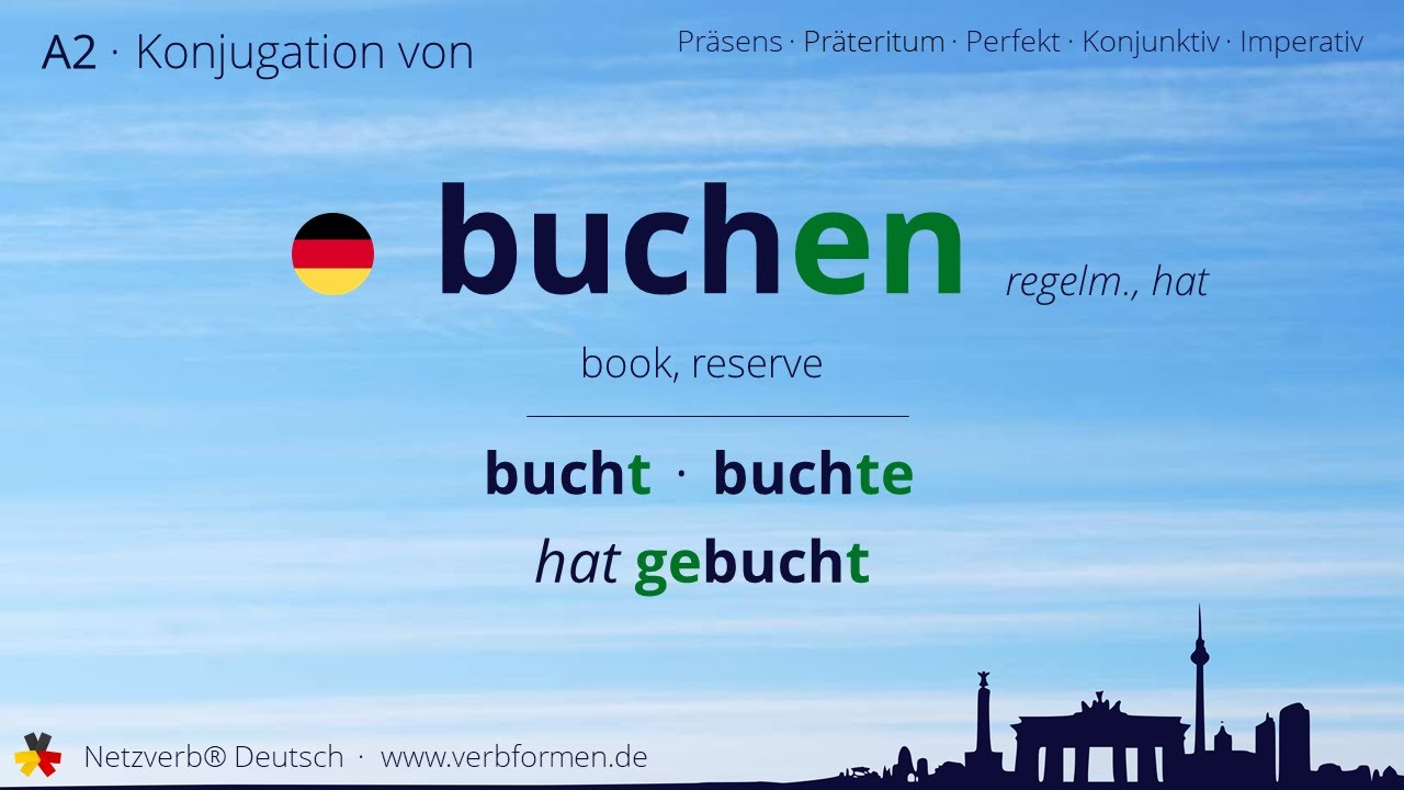 Conjugation Buchen 🔸 German verb in all tenses and forms | Conjugate in ...