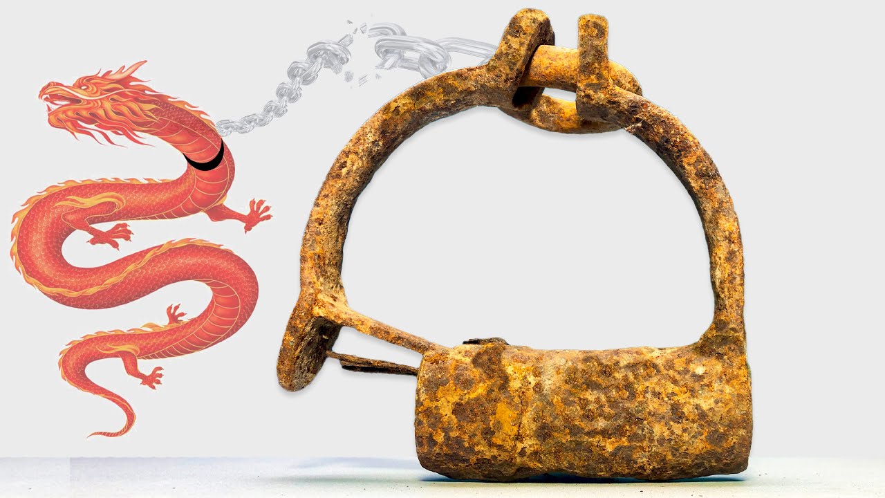 Rusty Antique Dragon Lock Restoration - Restoration Video Better Than ...