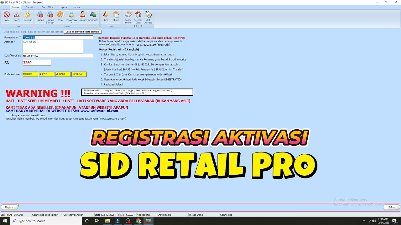 ALASAN PAKAI SID RETAIL PRO DAN CARA REGISTER AKTIVASI NYA - YouTube