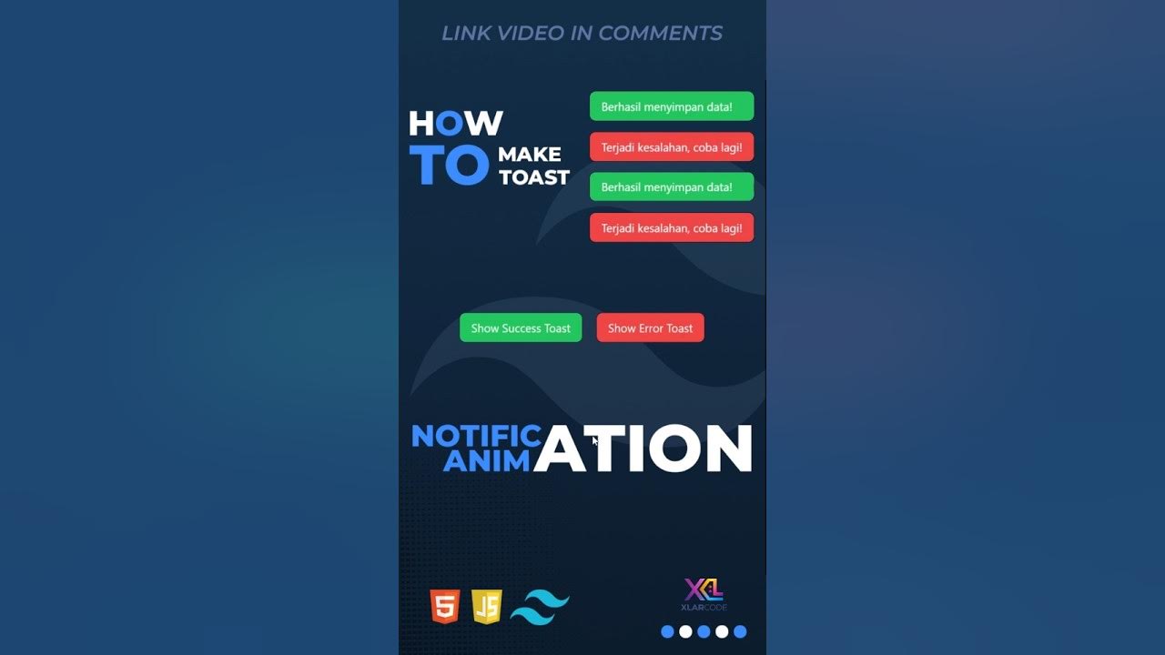 Trailer toast notification simple #html #css #javascript #tailwindcss # ...