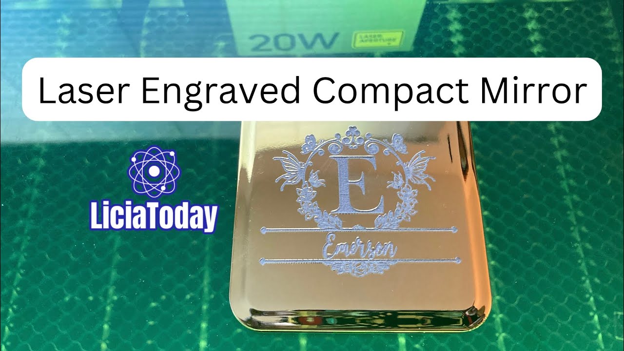 Engraved Compact Mirror Tutorial Xtool S1 20W - YouTube