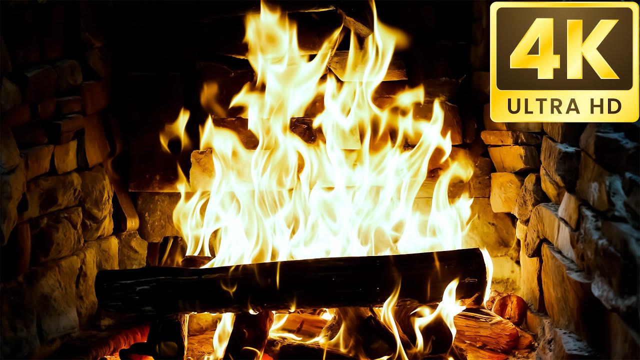 🔥 The Perfect Fireplace 4K | Glowing Flames and Realistic Crackling ...