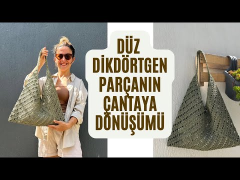 ÇOOK GÜZEL OLDU 😍 EN KOLAY KAĞIT İP İLE ÇANTA NASIL YAPILIR ? #crochetbag