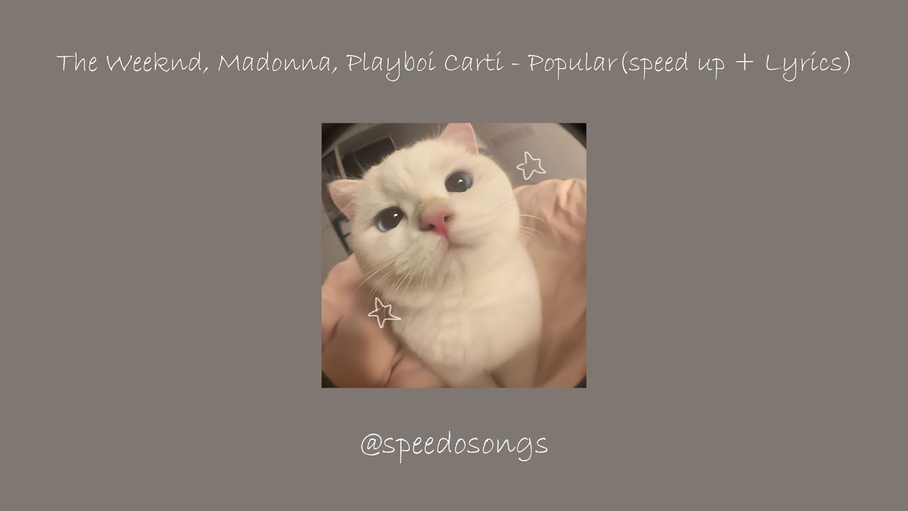 The Weeknd, Madonna, Playboi Carti - Popular (speed up + Lyrics) - YouTube