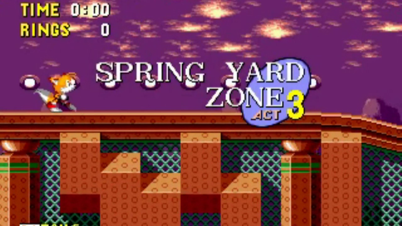 Sonic the Hedgehog 1 Spring Yard Zone Act 3 (Tails) - YouTube