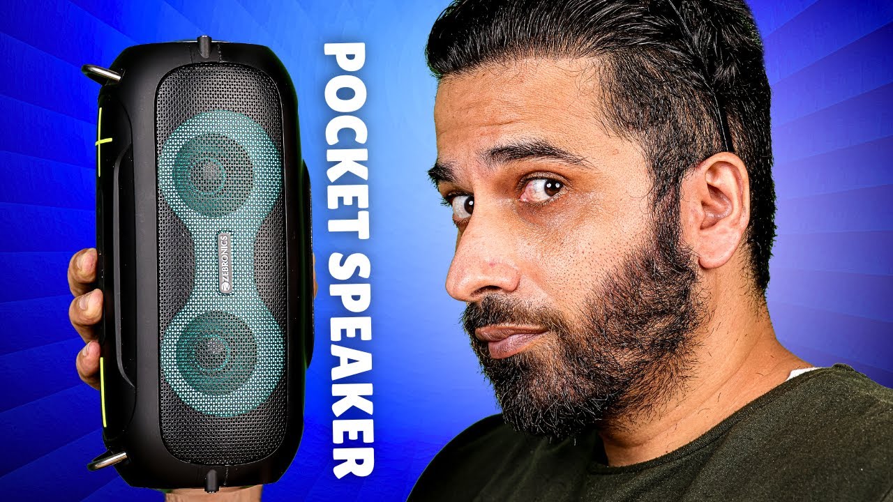 Zebronics Music Bomb X Pro 20W output, Portable wireless speaker ...