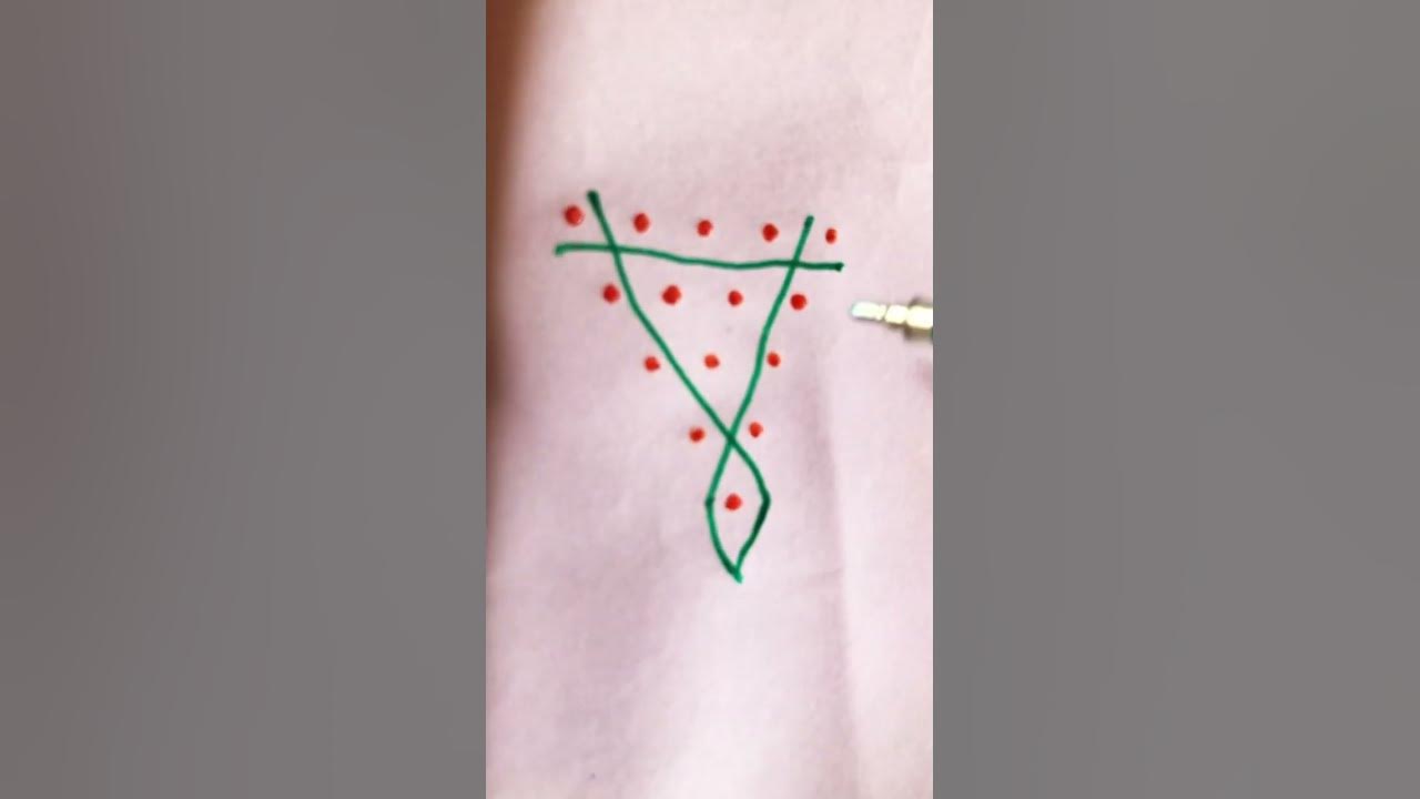 5*1 dots rangoli - YouTube