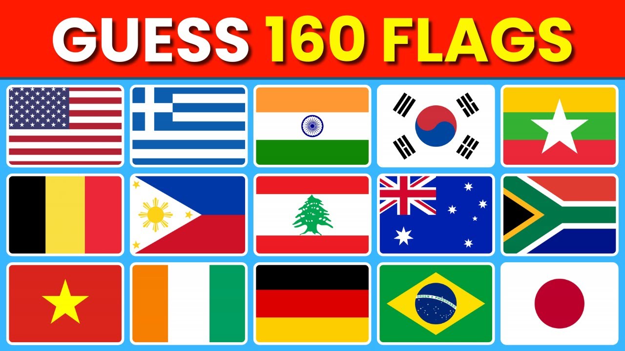 Can You Guess All 160 Countries by Their Flags? Easy to Impossible Quiz ...