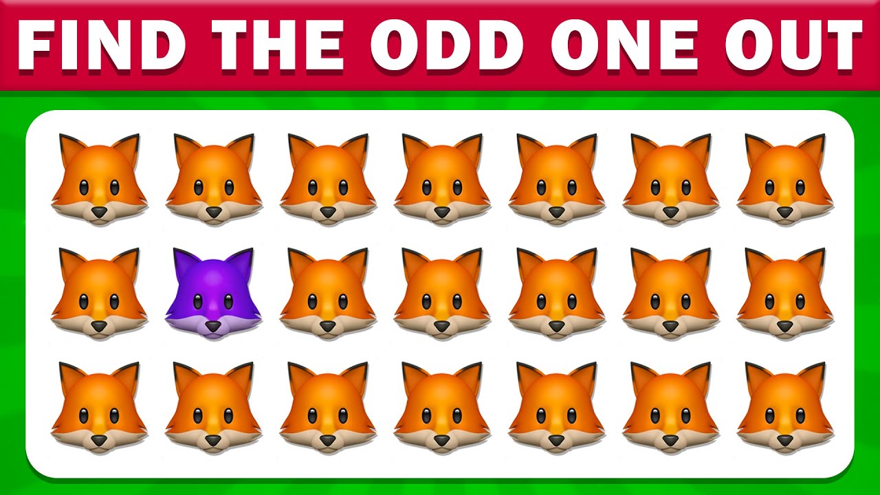 Find the ODD One Out FOOD Emoji |🦊🐮🐭🐼 - YouTube