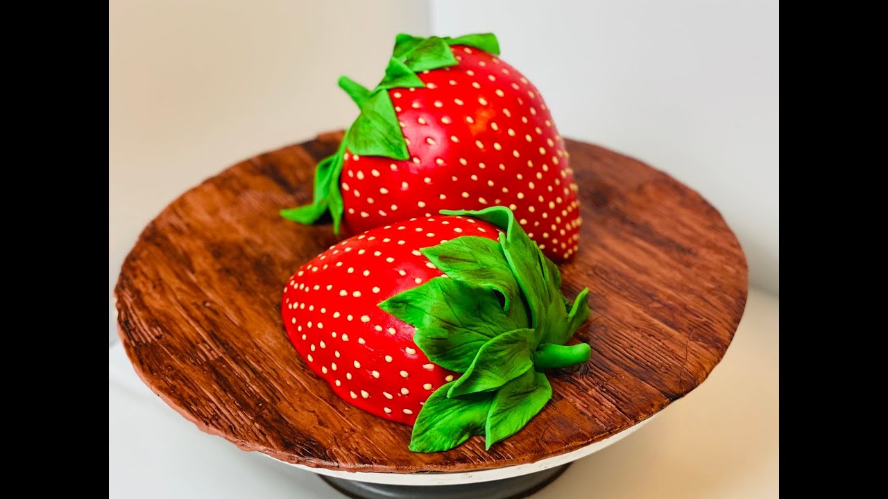 THIS IS A CAKE. REALISTIC STRAWBERRY CAKE AND WOODEN BOARD TUTORIAL ...