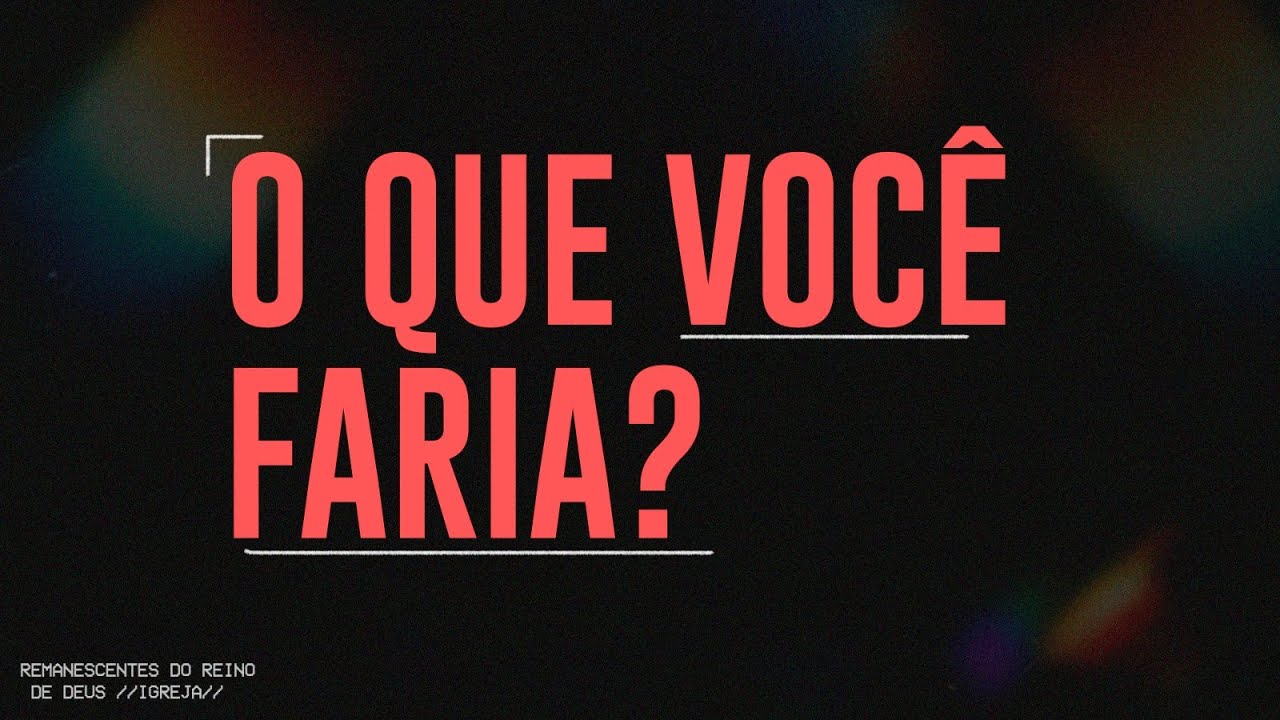 SANTA CEIA - O QUE VOCÊ FARIA? - YouTube