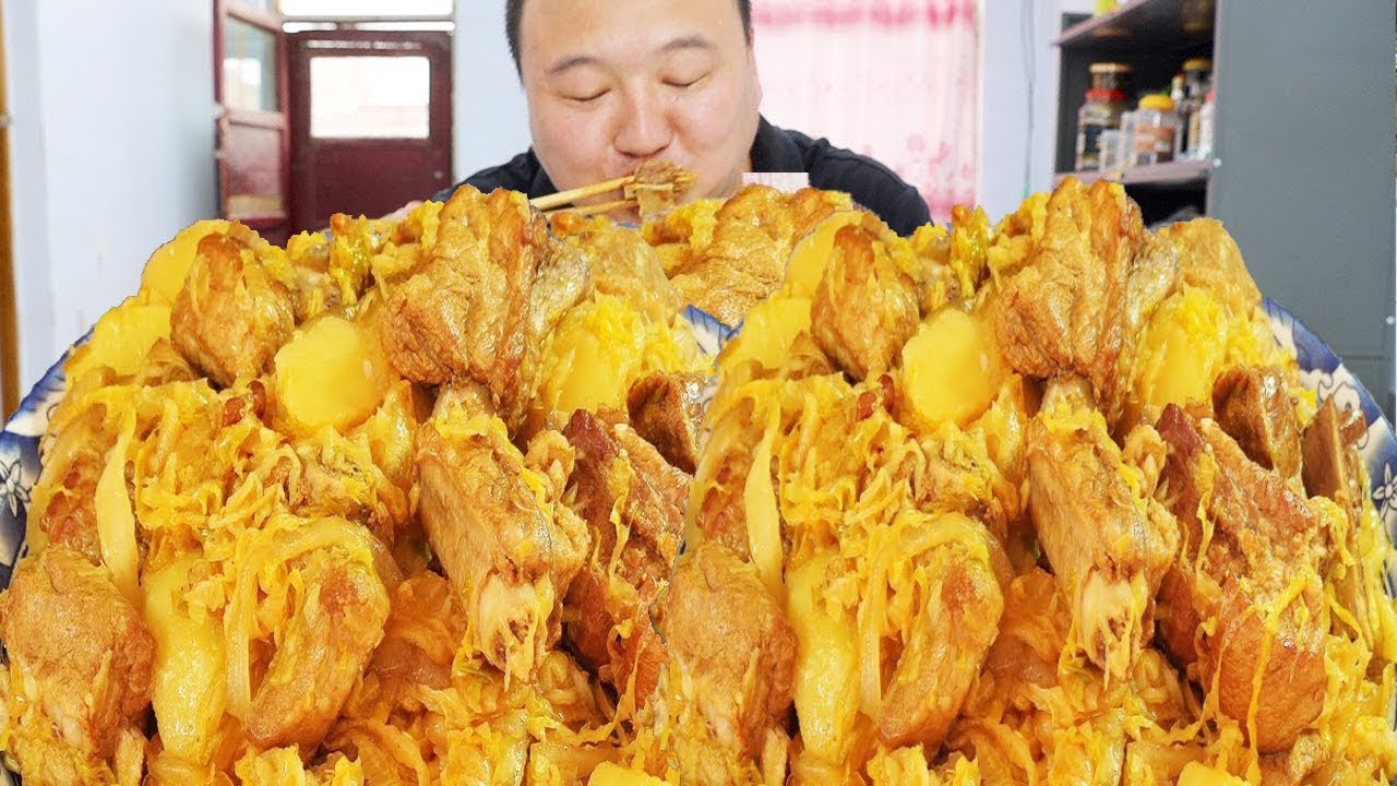 20 pounds of premium ribs, Aqiang makes Inner Mongolian ribs stewed ...