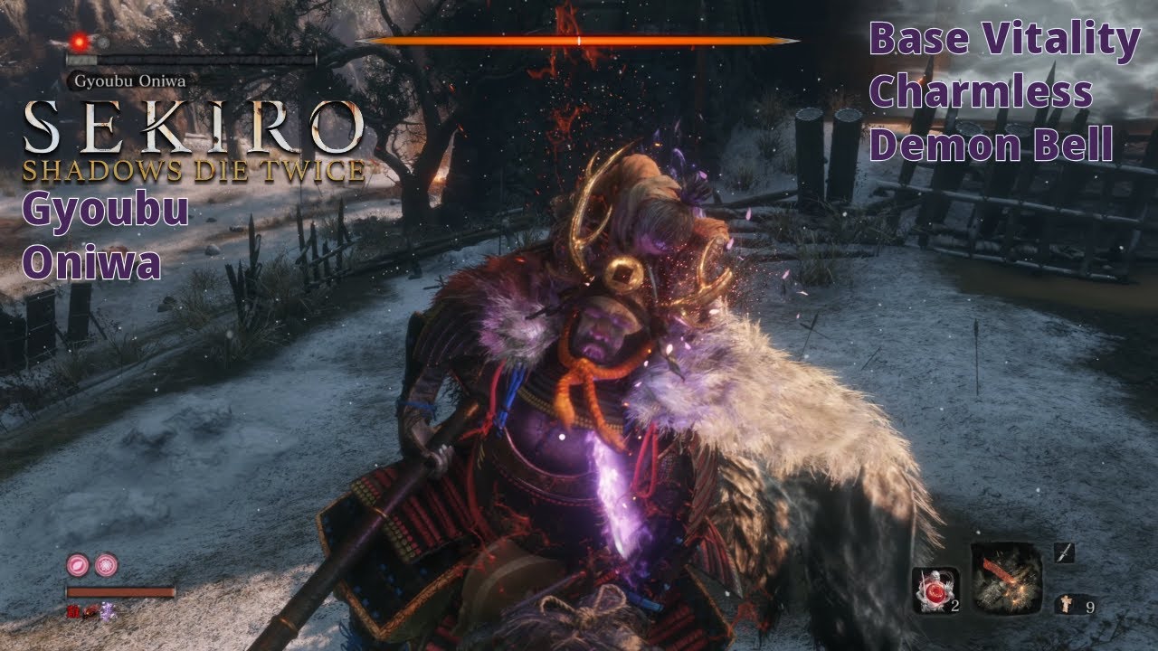 Sekiro - Base Vitality/Charmless/Demon Bell | [BOSS] Gyoubu Oniwa ...