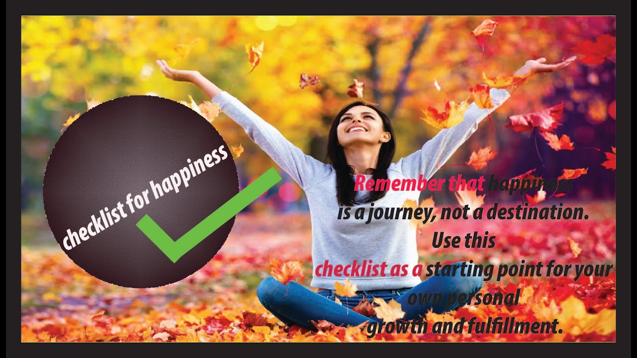 checklist for happiness - YouTube