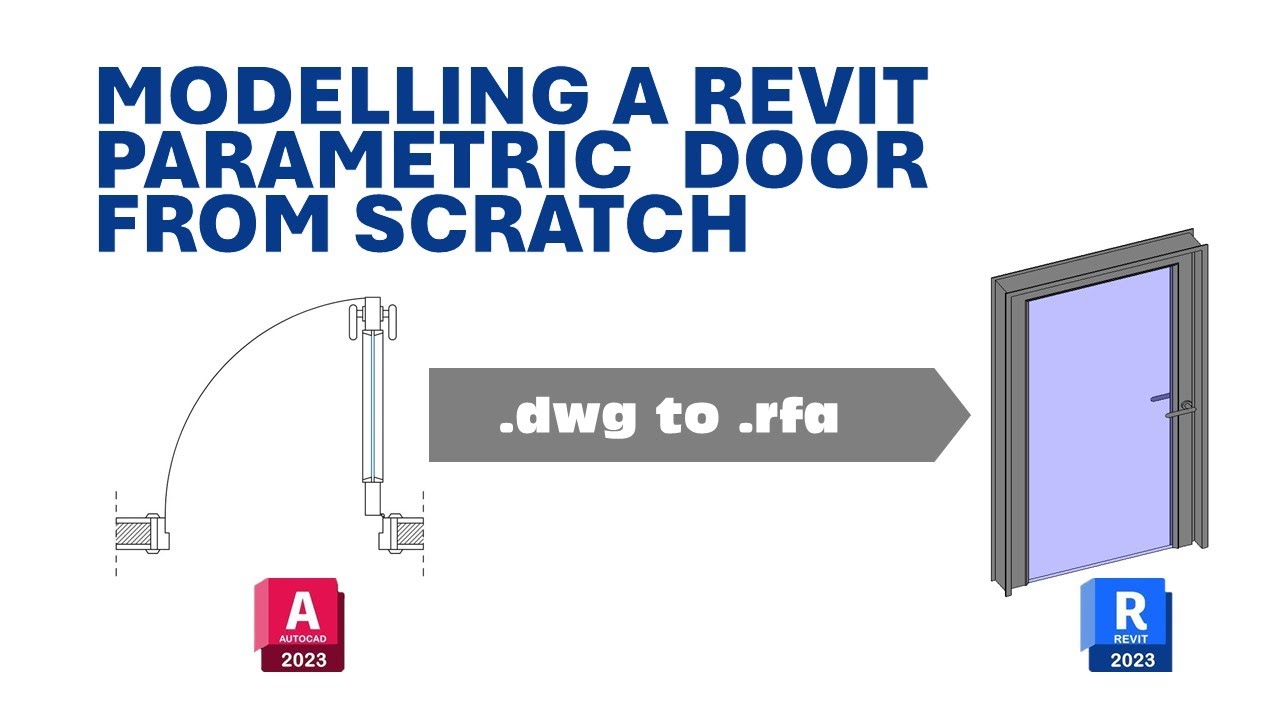 How to Create a Parametric Door in Revit | .dwg to .rfa Tutorial - YouTube