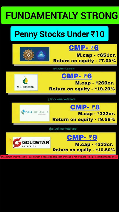 6 Penny Stocks For 2025 to 2027.Fundamentally Strong Penny Stocks Under ₹10.#shortsfeed #shorts ...