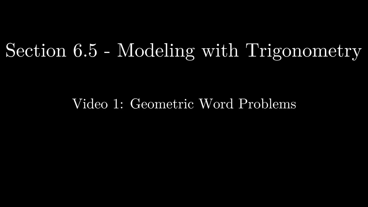 Section 6 5 Video 1 Geometric Word Problems YouTube Section 6 5 Video 1 Geometric Word Problems YouTube