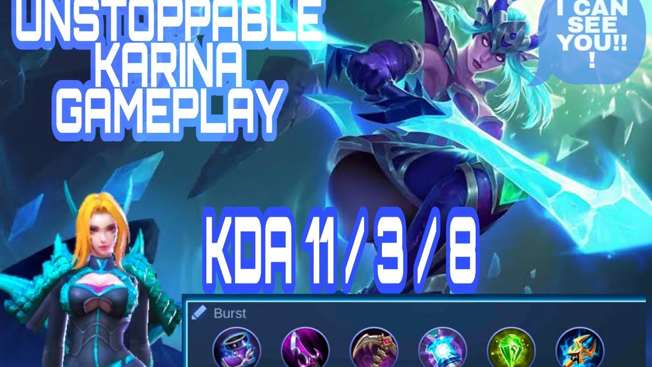 Aggressive Karina Gameplay 2020 | karina best build 2020 | Late Game ...