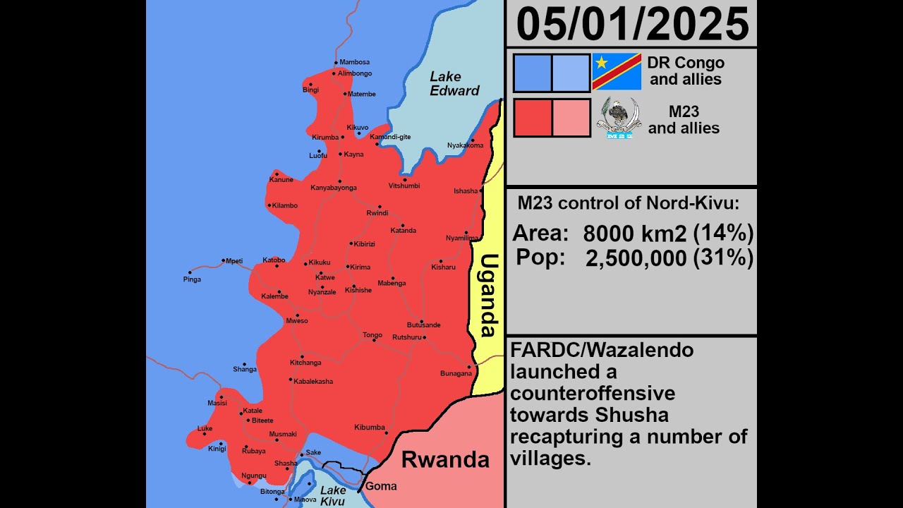 M23 offensive in Nord-Kivu: 2022–2025 - YouTube
