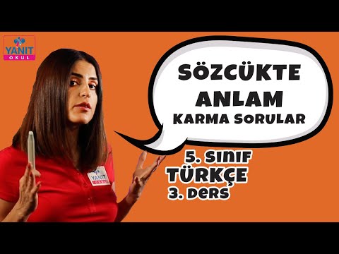 Karma Sorular | Sözcükte Anlam 3 | 5. Sınıf Türkçe Örnek Soru Çözümleri #5trkc