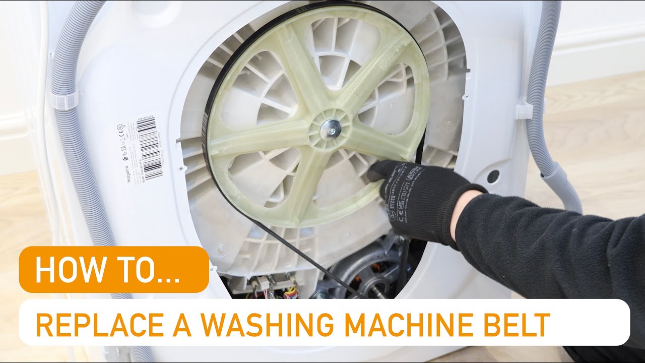 How to Replace a Hotpoint Washing Machine Belt - YouTube