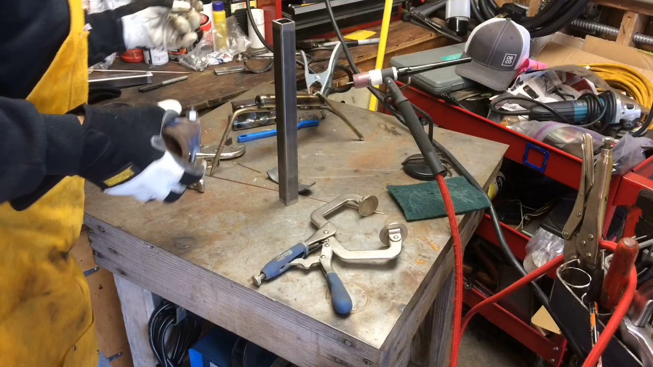 Tig welding 2 inch pipe cap removal tool/ Desert Rat 2000 - YouTube