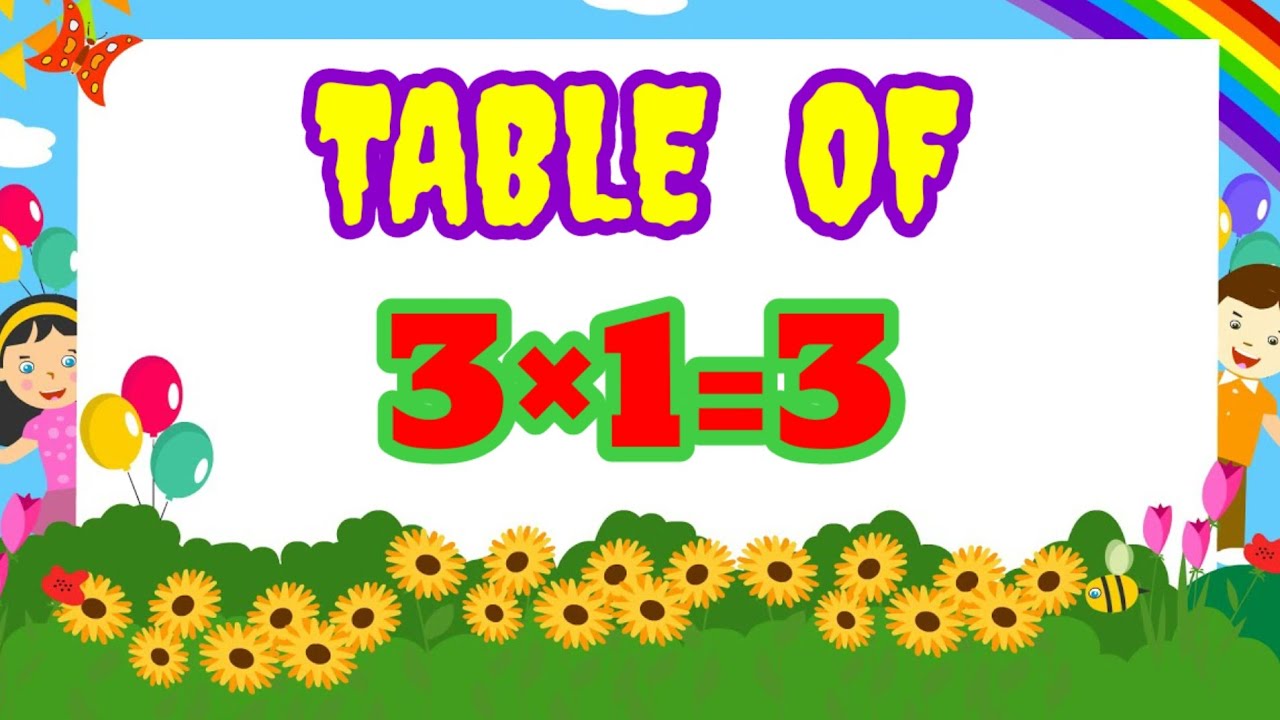 Table Of 3 Multiplication Of 3 3 1 3 Multiplication Learn table-of-3-multiplication-of-3-3-1-3-multiplication-learn