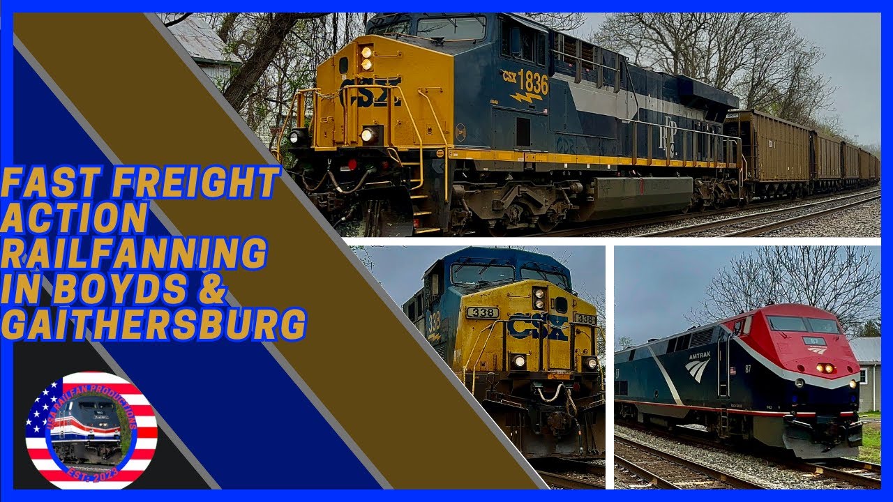 Fast Freight Action: Railfanning in Boyds, MD & Gaithersburg! - YouTube