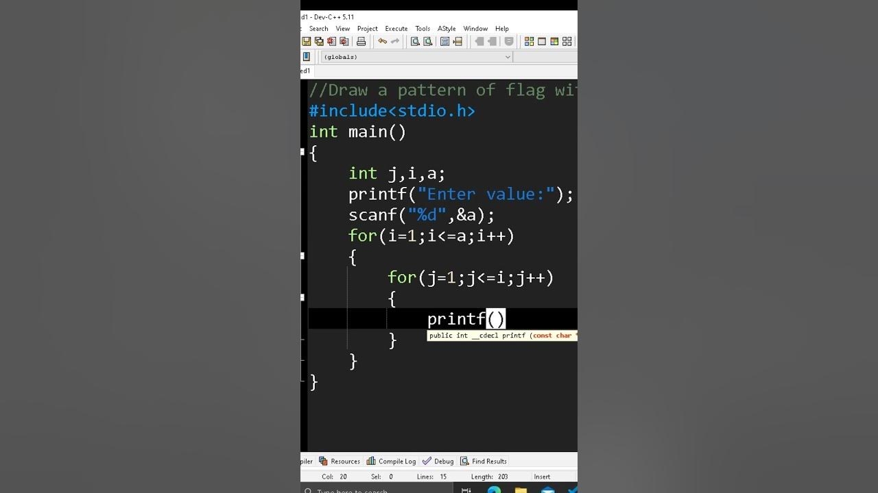 How To Draw Flag Pattern With Star Using C Programing Language Youtube