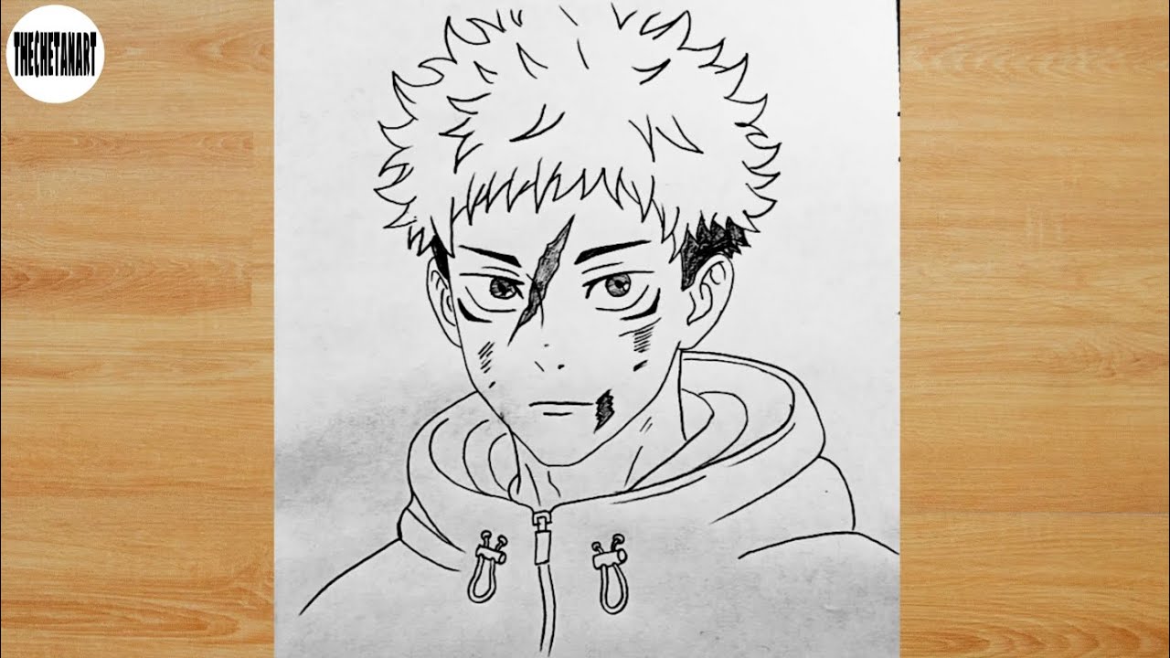 How to Draw Yuji Itadori (Jujutsu Kaisen) Step by Step | Easy Anime ...