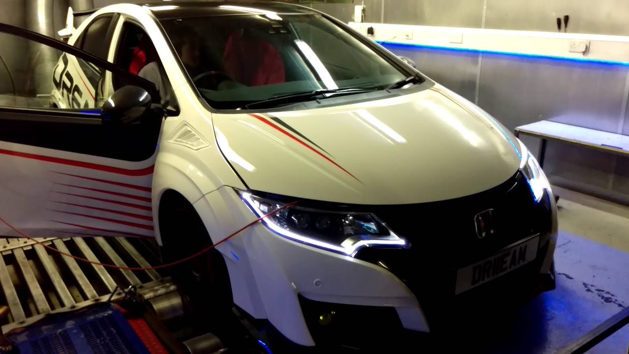 New Honda civic type R FK2 on the dyno - YouTube