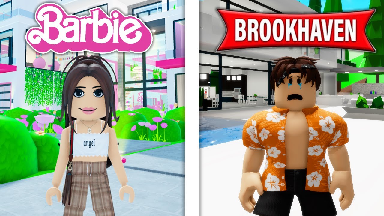 MAISON BARBIE VS MAISON BROOKHAVEN SUR ROBLOX - YouTube