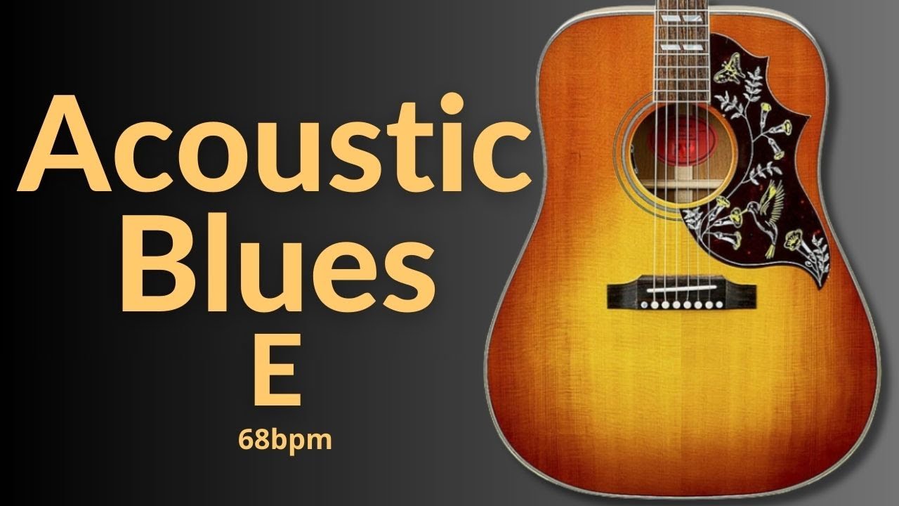 Easy Groove Acoustic Blues Guitar Backing Track in E Major Chords ...