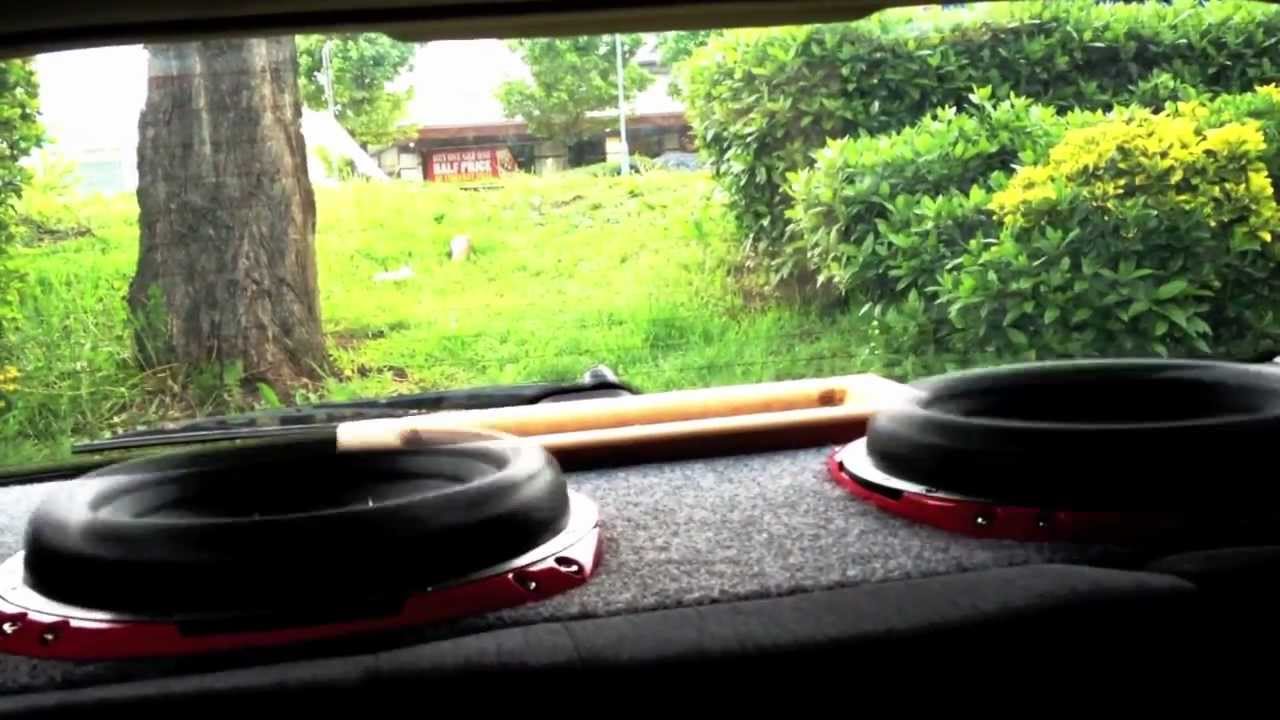 2 12''s orion hcca Woofer Excursion 30mm xmax bass i love you - YouTube