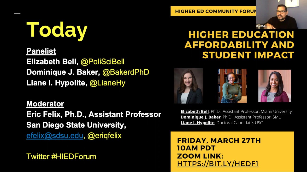 Higher Education Affordability and Student Impact - YouTube