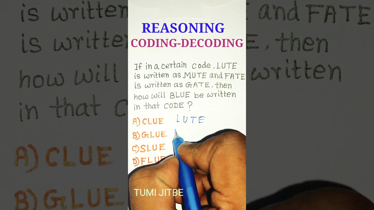 Coding Decoding Reasoning Tricks Reasoning Trickscoding Decoding 7708