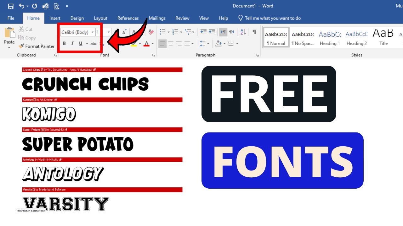 1500 Free Fonts || How to Download and Install Free Fonts - YouTube