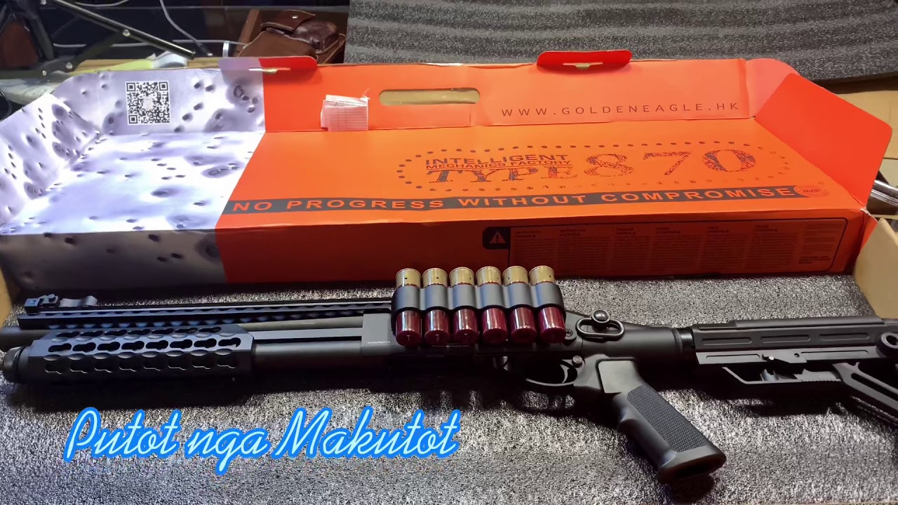 Golden Eagle Type 870 airsoft gas type shotgun review 😋 - YouTube