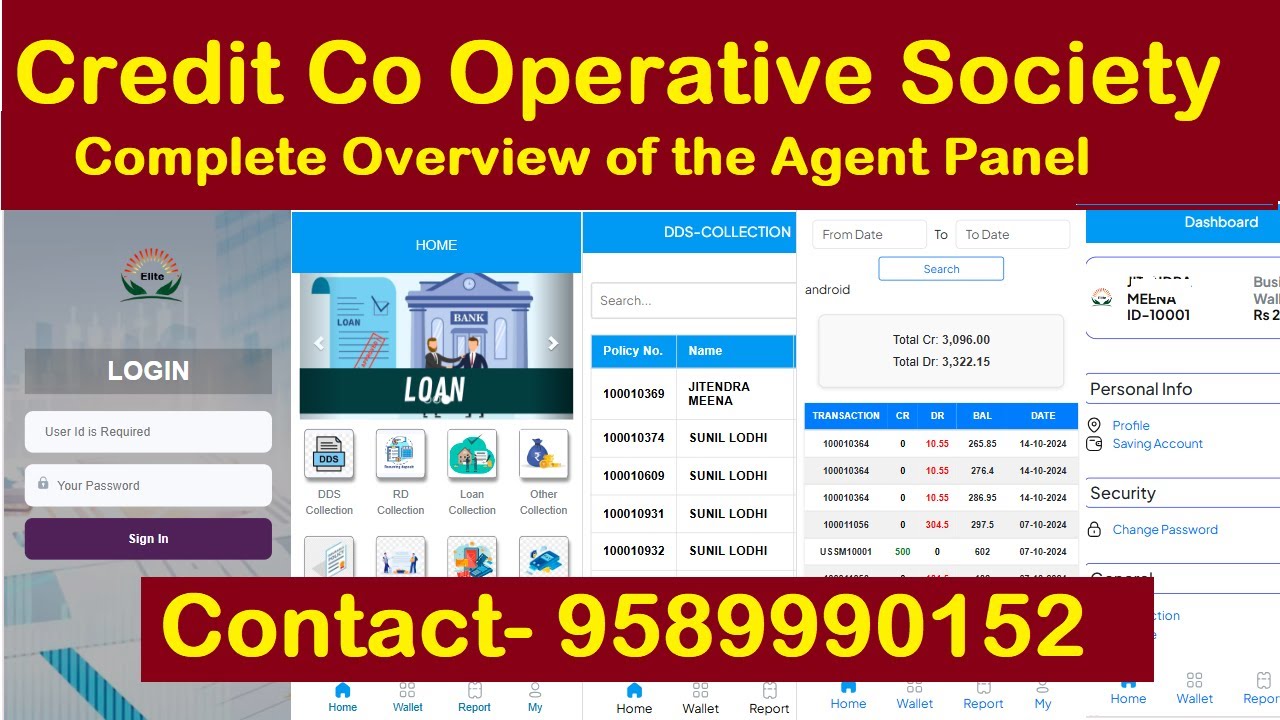 Credit Co Operative Society – Complete Overview of the Agent Panel ...