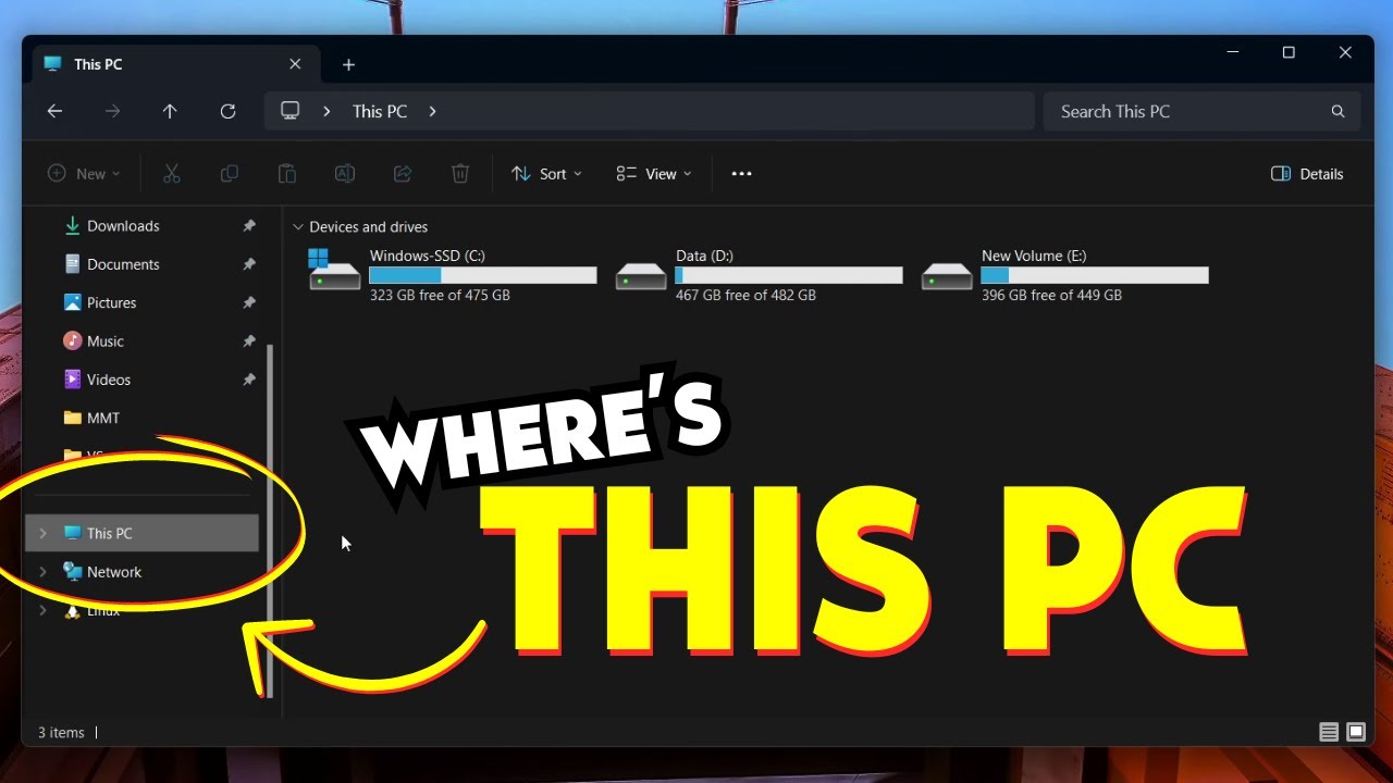 Where is This PC in Windows 11? Find This Computer, My Files on Windows ...