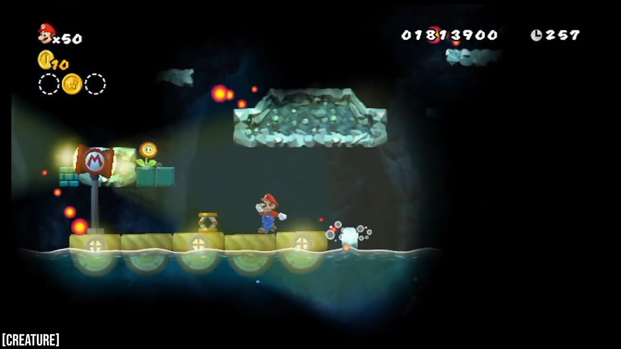 Dark Wet Cave Of Doom | New Super Mario Bros Wii Part 15 | Wii - YouTube