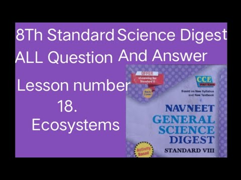 Std 8th Science lesson no 18.Ecosystems digest question and answers ...